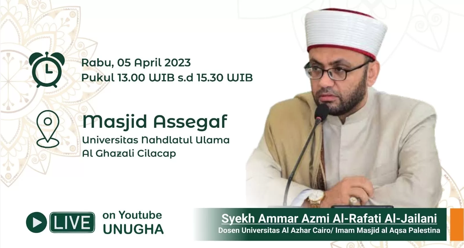 Kampus UNUGHA Cilacap Sukses Gelar Acara Invited Lecture bersama Syekh ...